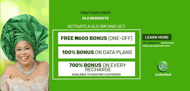 Glo Berekete - Get 700% Airtime bonus, Up to 5GB Free Data Every Month ...
